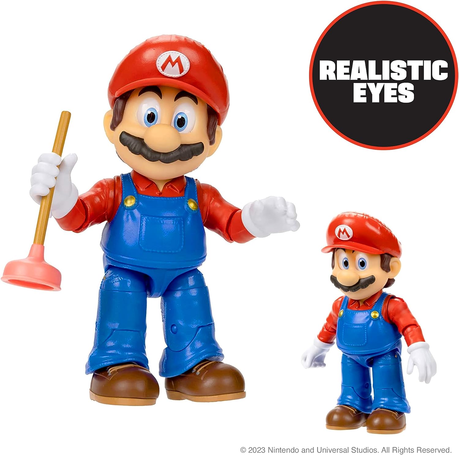 Super Mario 5' Action Figure With Plunger, 16 Points Of Articulation ...