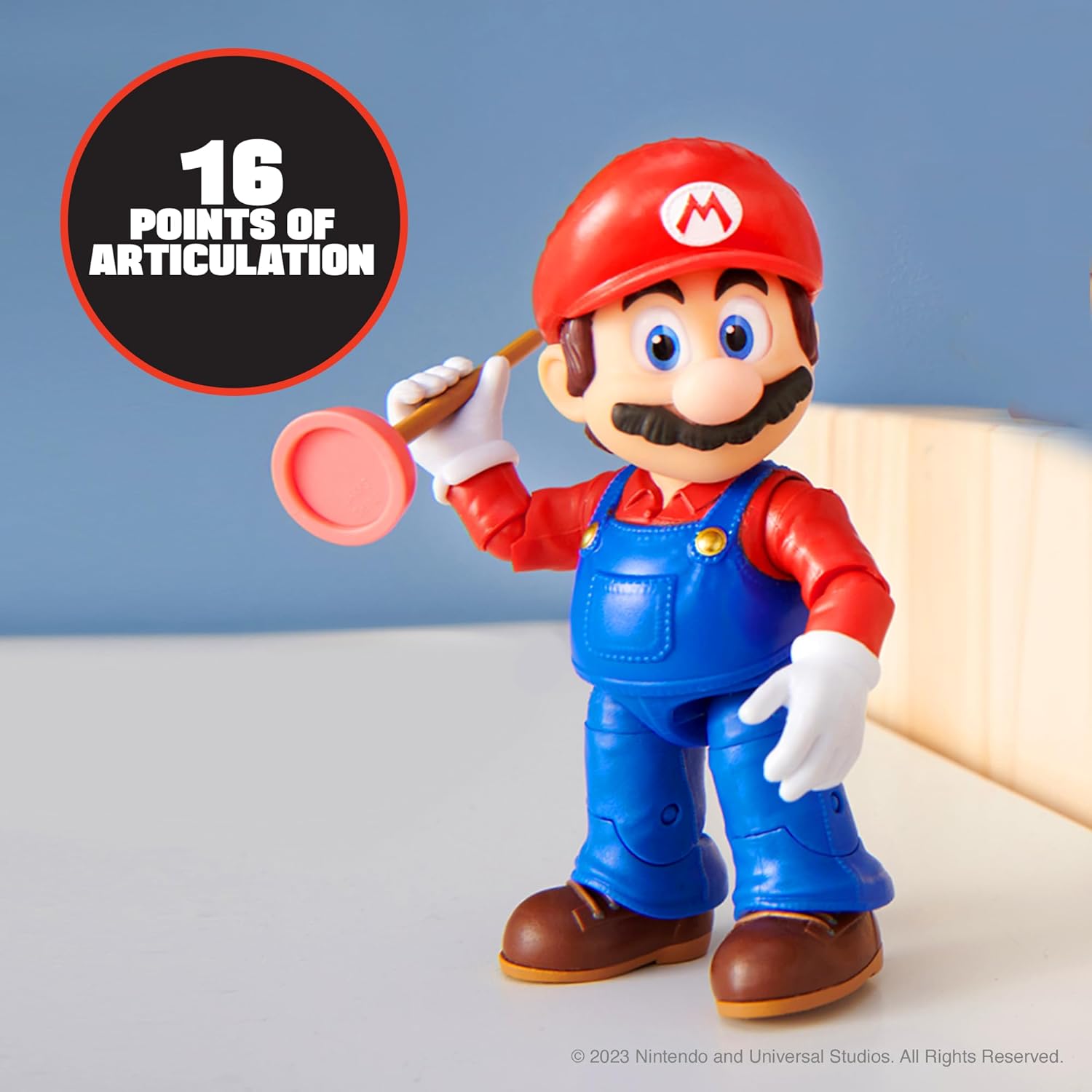Super Mario 5' Action Figure With Plunger, 16 Points Of Articulation ...