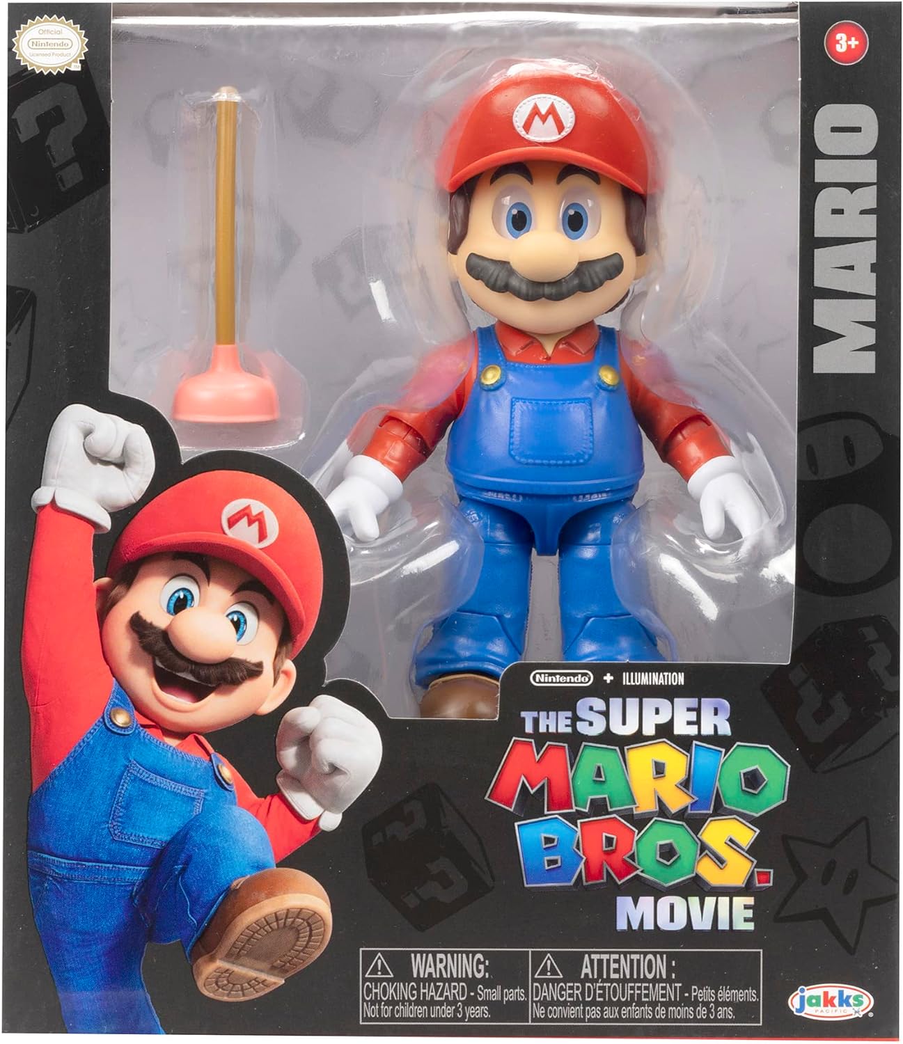 Super Mario 5' Action Figure With Plunger, 16 Points Of Articulation ...
