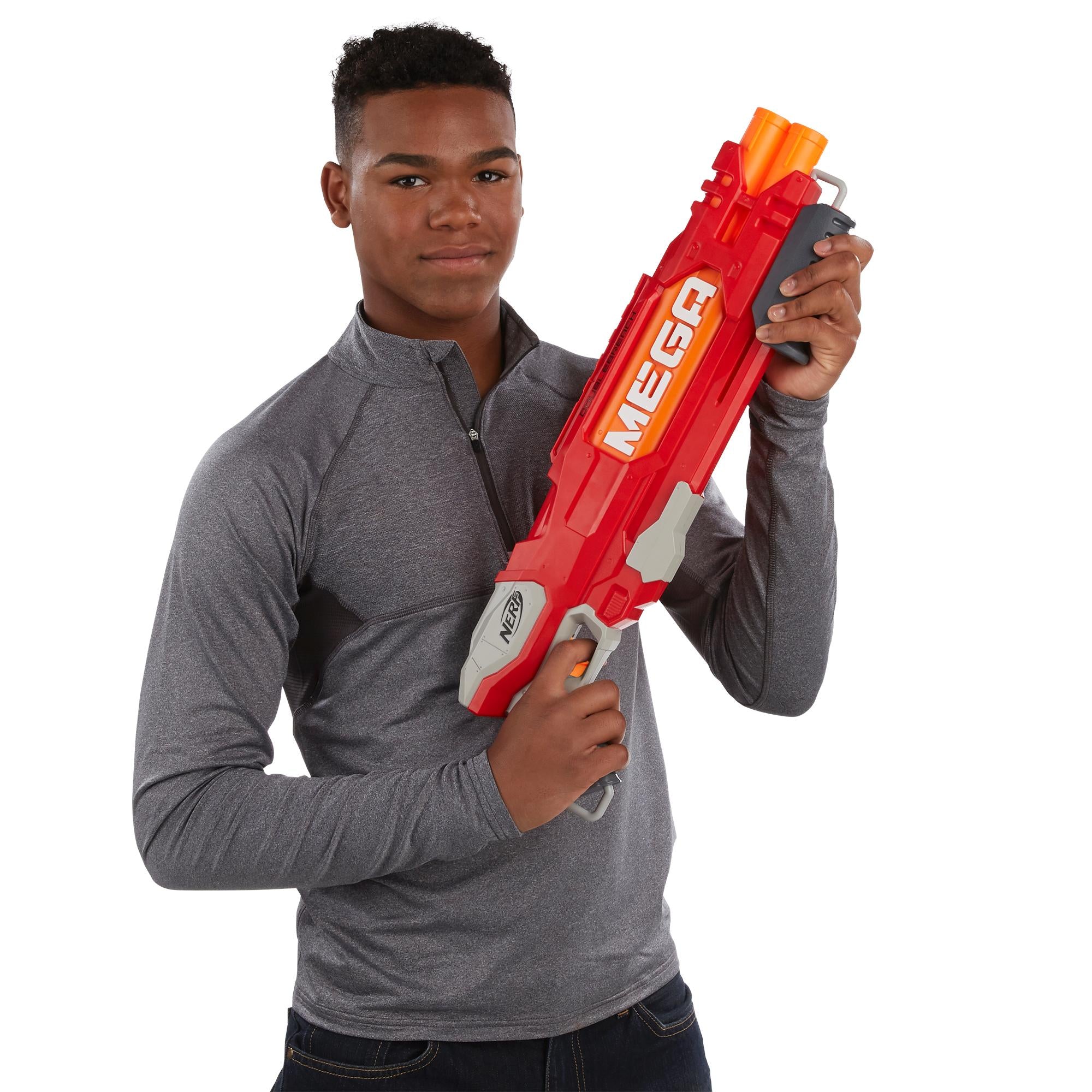 NERF N-Strike Mega Double Breach Toy Blaster – Blue Balloon Toys